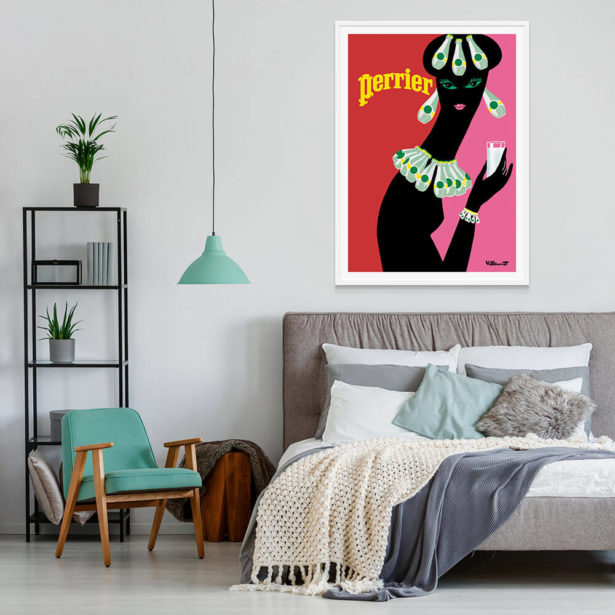 Perrier Woman Vintage Poster | Wall Art or Framed Print | 41 Orchard