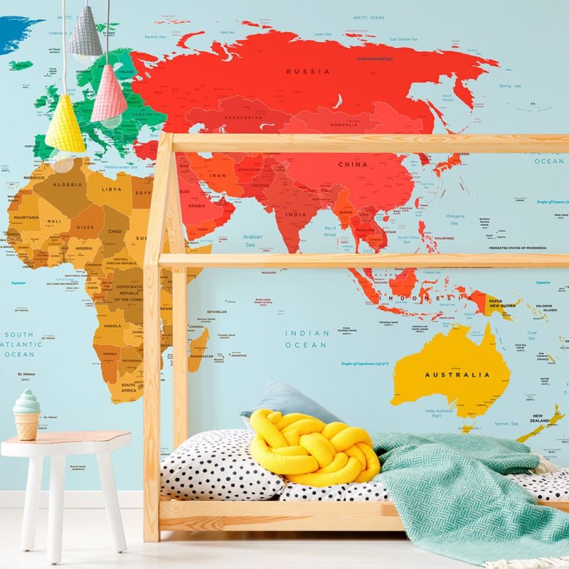 World Map No. 1 Wall Mural Print | 41 Orchard