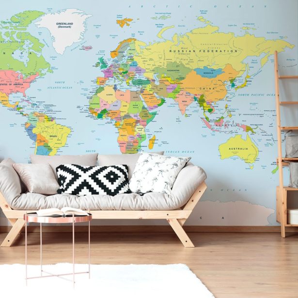 World Map No. 16 Wall Mural Print | 41 Orchard