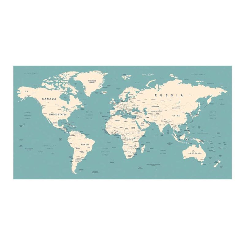 World Map No. 17 Wall Mural Print | 41 Orchard