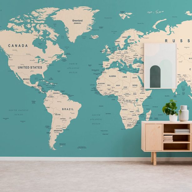 World Map Wall Murals & Wallpaper | Modern & Affordable | 41 Orchard