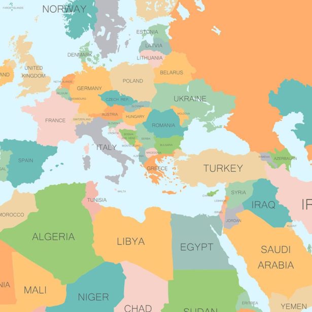 World Map No. 2 Wall Mural Print | 41 Orchard