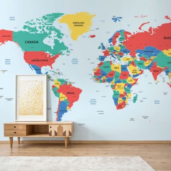 World Map No. 3 Wall Mural Print | 41 Orchard