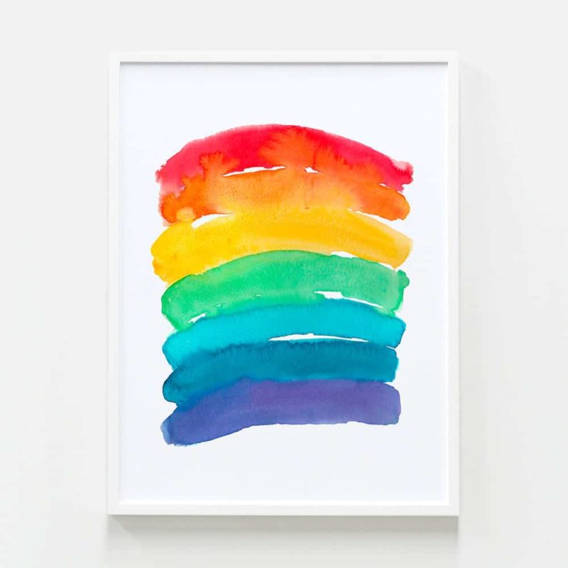 Watercolour Rainbow | Wall Art Poster or Framed Print | 41 Orchard
