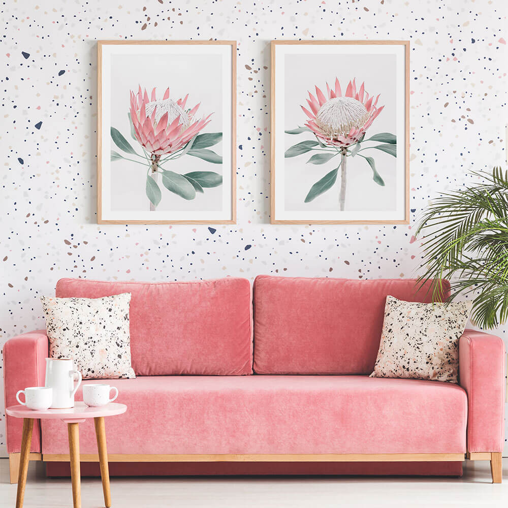 Peach Protea | Poster, Framed Print or Canvas Wall Art | 41 Orchard